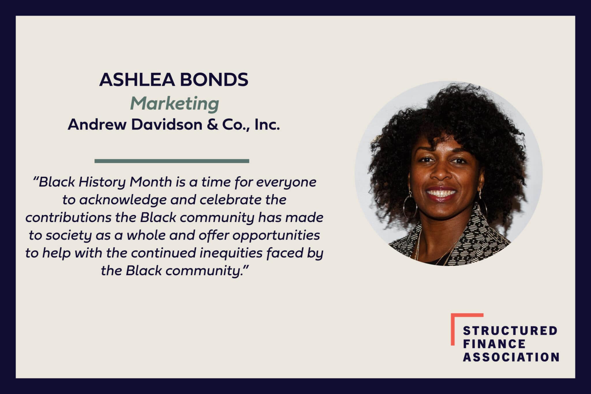 Black History Month: Meet Ashlea | Structured Finance Association