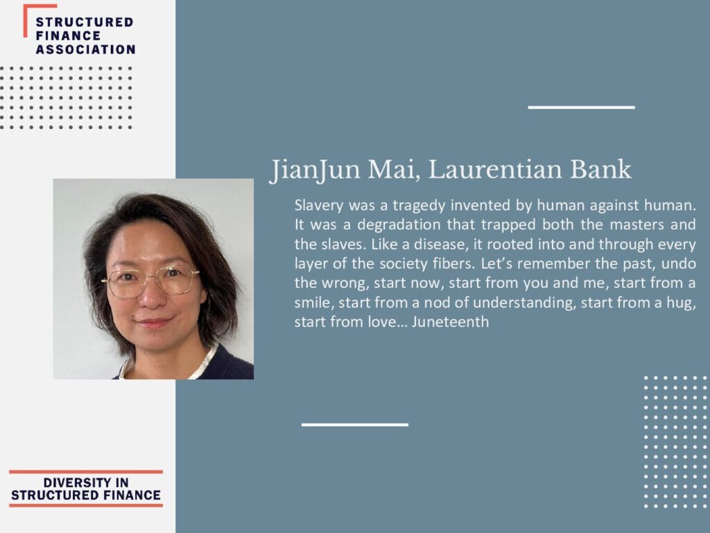 Juneteenth Testimonials | Structured Finance Association